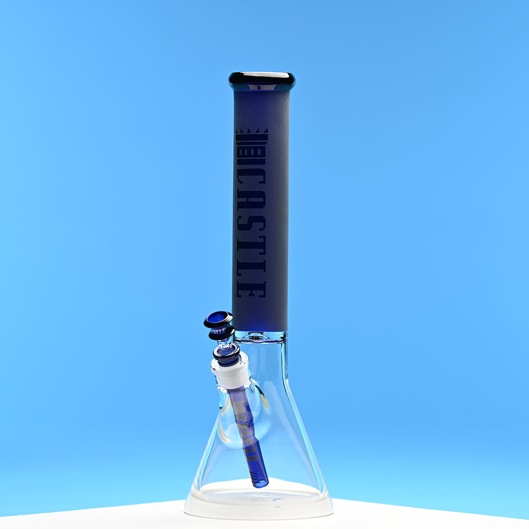 16" Beaker Bong | Frosted Tube | Castle Glassworks